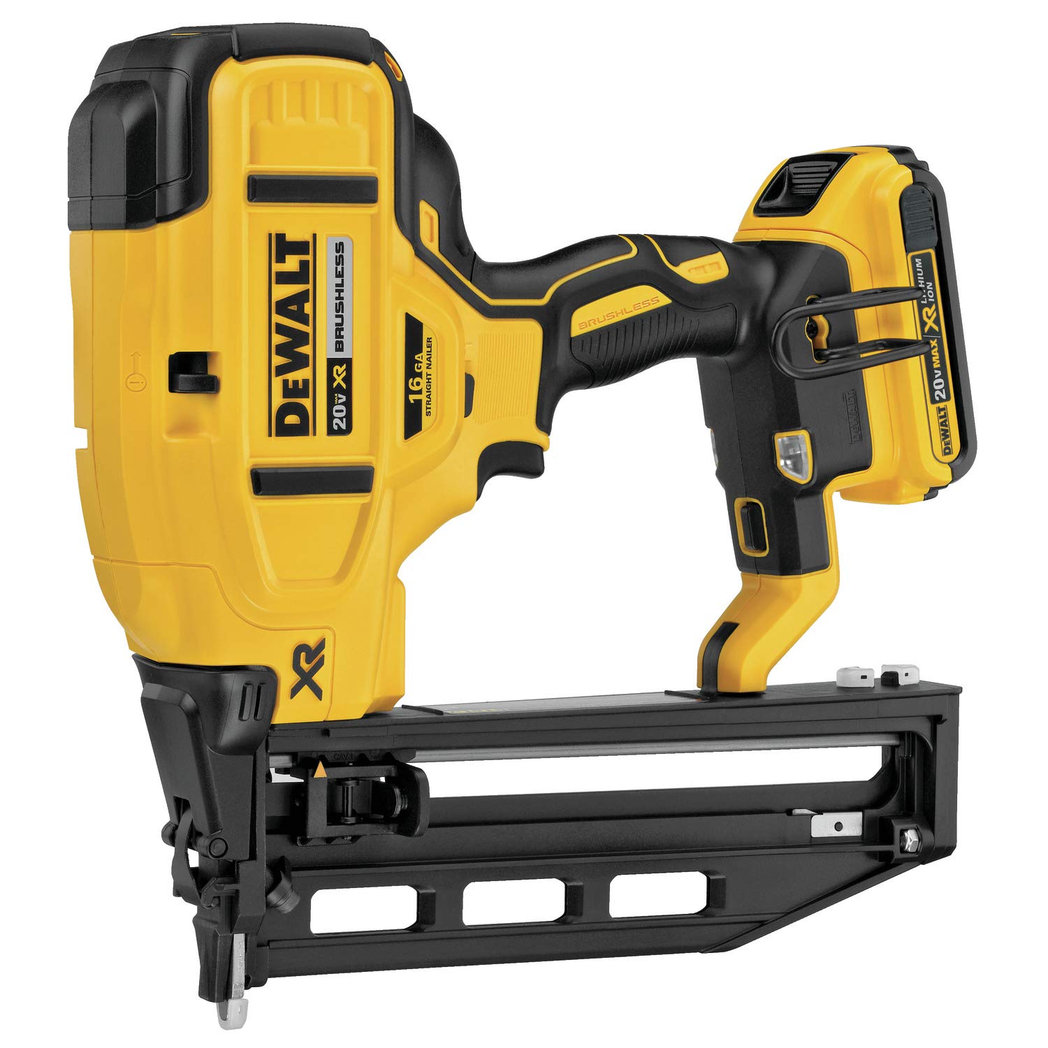 DEWALT 20V MAX* XR Finish Nailer, Cordless, Straight, 16GA (DCN662D1)