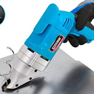 Wild Edge Electric Metal Shear, 14 Gauge 5.0 Amp Variable Speed Swivel Head Heavy Duty Sheet Metal Cutter