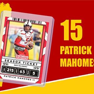 Patrick Mahomes Football Cards (5) Assorted Bundle - Kansas City Chiefs Trading Card Gift Set