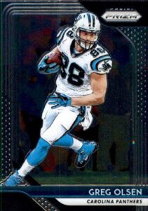 2018 panini prizm #173 greg olsen panthers nfl football card nm-mt