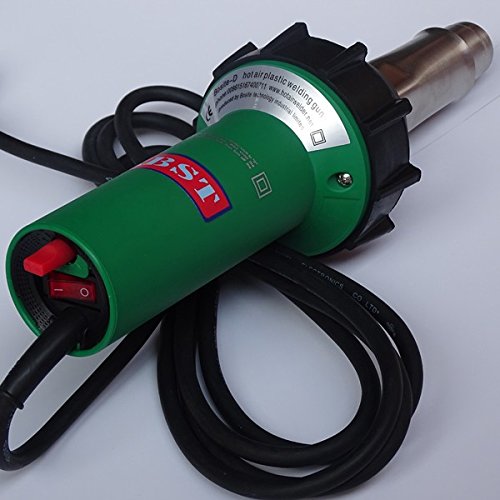 Hot Air Plastic Welding Gun With Rollers,Penny Roller,2pcs Flat Nozzle,Brush And Spare Heat Element With Mica Tube (110V Plastic Welder type 1)