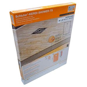 schluter kerdi 38" x 60" shower tray off-center drain placement 1-1/2" perimeter height