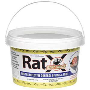 ratx ecoclear products 620118-4, bait discs, all-natural poison free humane rat and mouse, 4 lb. bucket