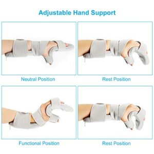 REAQER Stroke Resting Hand Splint Bendable Night Immobilizer Muscle Atrophy Hemiplegia Rehabilitation Straighten Your Fingers Hand, Wrist (Left)