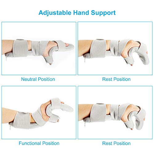 REAQER Stroke Resting Hand Splint Bendable Night Immobilizer Muscle Atrophy Hemiplegia Rehabilitation Straighten Your Fingers Hand, Wrist (Left)