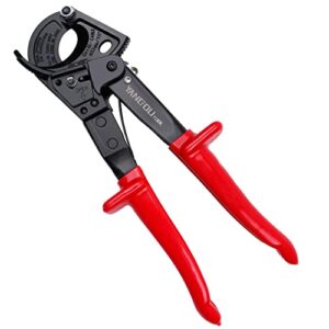 yangoutool ratchet cable wire cutter and heavy duty aluminum copper ratchet cable cutter for cutting electrical wire up to 240mm² cutter pliers