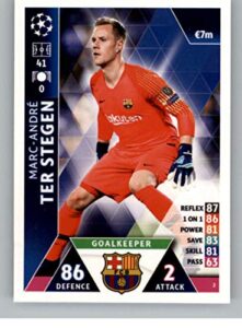 2018-19 topps uefa champions league match attax #2 marc-andre ter stegen fc barcelona official futbol soccer card