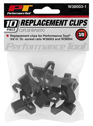 Performance Tool W38003-1 10pc 3/8-Inch Drive Replacement Clips - Organize Your Socket Set with Ease and Efficiency