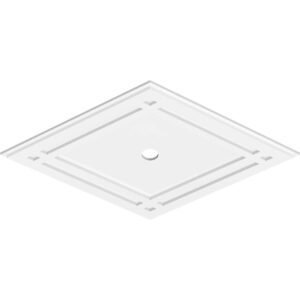 Ekena Millwork CMP36X24DD-02000 Diamond Architectural Grade PVC Contemporary Urethane Ceiling Medallions 36"W x 24"H x 2"ID x 12 3/4"C x 1"P