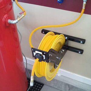 Hromee Hybrid Lead-in Air Hose 3/8 Inch x 6FT with 1/4"NPT Quick Coupler and Plug 300PSI Yellow Whip Compressor Hose Short