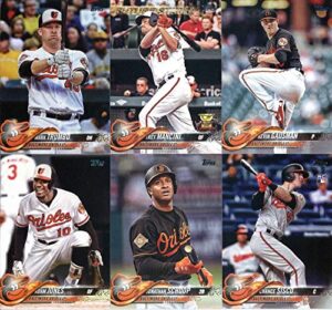 baltimore orioles 2018 topps complete 23 card regular issue team set with manny machado, trey mancini future stars and rookie cards plus