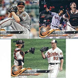 Baltimore Orioles 2018 Topps Complete 23 Card Regular Issue Team Set with Manny Machado, Trey Mancini Future Stars and Rookie Cards Plus