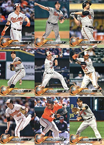 Baltimore Orioles 2018 Topps Complete 23 Card Regular Issue Team Set with Manny Machado, Trey Mancini Future Stars and Rookie Cards Plus