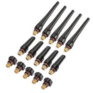 tig back cap kit 57y02 57y03 57y04, tig torch part accessory replacement part for wp-17/18/26 welding torch(15pcs57y02 57y03 57y04)