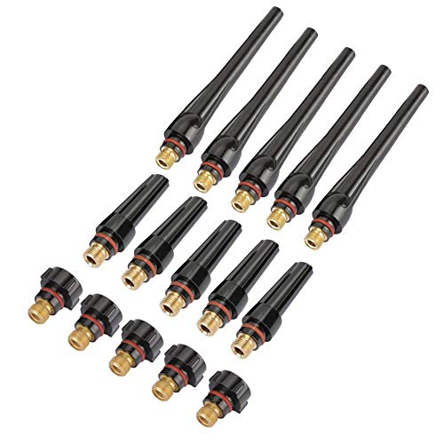 TIG Back Cap Kit 57Y02 57Y03 57Y04, TIG Torch Part Accessory Replacement Part for WP-17/18/26 Welding Torch(15pcs57Y02 57Y03 57Y04)