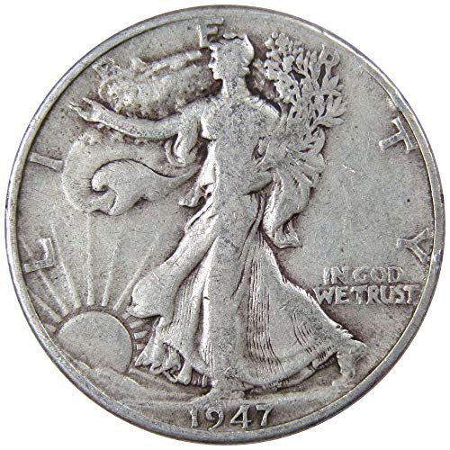 1947 D Liberty Walking Half Dollar VG Very Good 90% Silver 50c US Coin