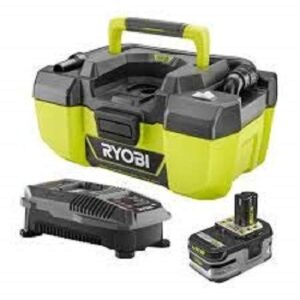 ryobi 18-volt one+ lithium-ion cordless 3 gal. project wet/dry vac with accessory storage kit, (1) 3.0 ah battery, and charger model# p1978n