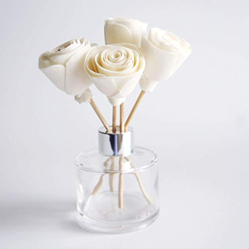 Mixed White Sola Flower with Cotton Wick Diffuser Set Replacement for Home Fragrance by Plawanature