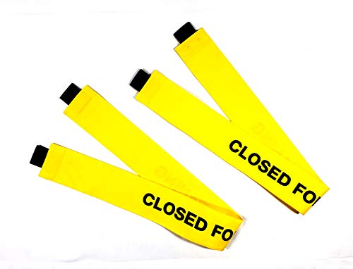 HAYLINS Restroom Closed for Cleaning Sign with Magnetic Ends (2 Pack) English & Spanish Nylon bathroom door signs 42"x 3.5"