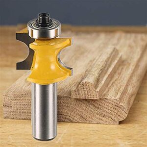 Yakamoz 5Pcs 1/2 Inch Shank Half Round Bearing Bullnose Router Bit Set Carbide Tipped Round Edge Cutting Bits | Radius 1/8" 3/16" 1/4" 5/16" 3/8"