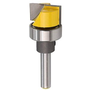 yakamoz 1/4 inch shank flush trim hinge mortising template router bit with ball bearing woodworking milling cutter tool