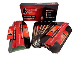 exterminators choice large red sticky traps | 10 professional quality glue boards | non-toxic insect bait | easy pest control for insects, spiders, cockroaches, and lizards