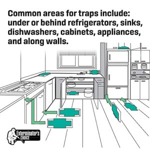 Exterminators Choice Large Red Sticky Traps | 10 Professional Quality Glue Boards | Non-Toxic Insect Bait | Easy Pest Control for Insects, Spiders, Cockroaches, and Lizards