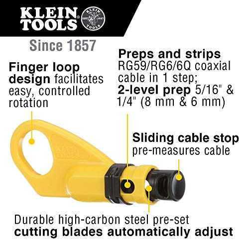 Klein Tools VDV011-852 Coax Cable Installation Kit With Hip Pouch, Includes Cable Cutter-Radial Stripper-Compression Crimper