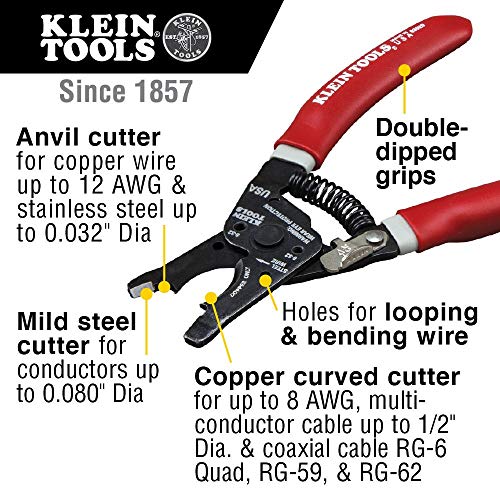 Klein Tools VDV011-852 Coax Cable Installation Kit With Hip Pouch, Includes Cable Cutter-Radial Stripper-Compression Crimper