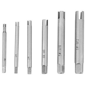 Tap Extractor 3/4 Flute Broken Head Screw Remover Stripped Tap Extractor Set Steel 3 Types 6 Pcs