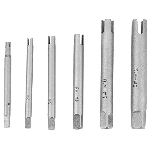 Tap Extractor 3/4 Flute Broken Head Screw Remover Stripped Tap Extractor Set Steel 3 Types 6 Pcs