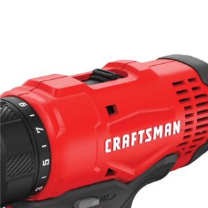 CRAFTSMAN V20 Cordless Drill/Driver Kit, 1/2 inch, Battery and Charger Included (CMCD701C2)