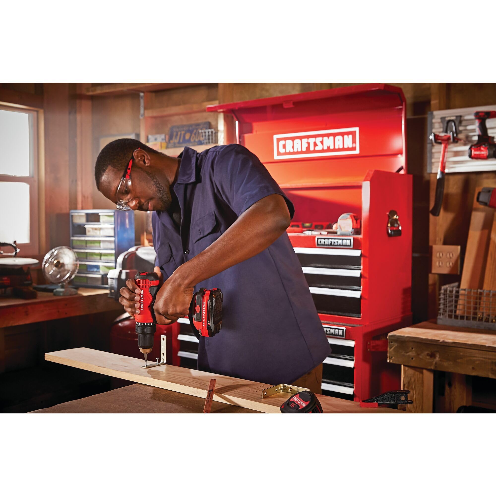 CRAFTSMAN V20 Cordless Drill/Driver Kit, 1/2 inch, Battery and Charger Included (CMCD701C2)