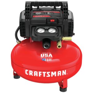 Craftsman Air Compressor, 6 Gallon, Pancake, Oil-Free with 13 Piece Accessory Kit (CMEC6150K)