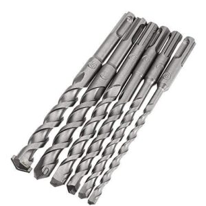 lovpain6pcs sds-plus rotary hammer drill bit set round handle two slots impact drill bits 6mm 8mm 10mm 12mm 14mm 16mm