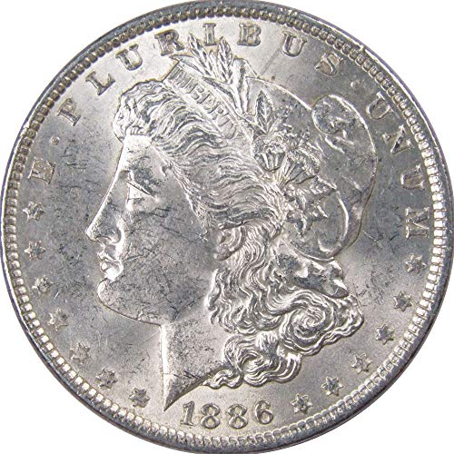 1886 Morgan Dollar Choice About Uncirculated 90% Silver $1 US Coin Collectible