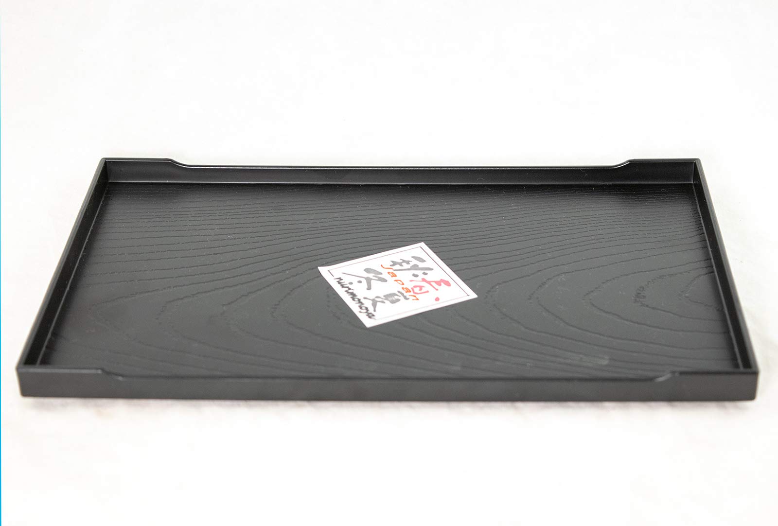 10" Japanese Rectangular Black Plastic Humidity Tray for Bonsai & House Plants