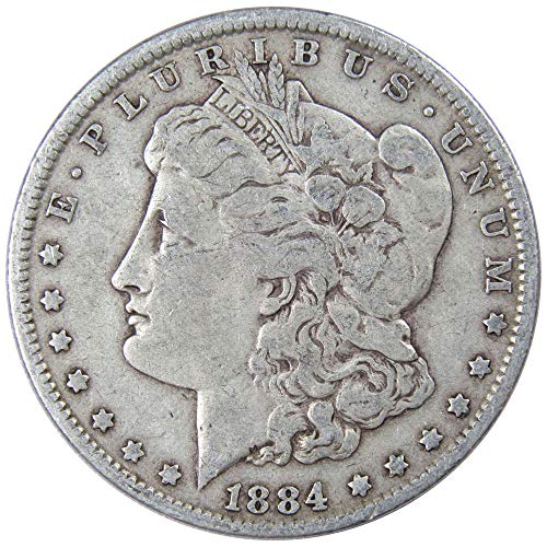 1884 Morgan Dollar F Fine 90% Silver $1 US Coin Collectible