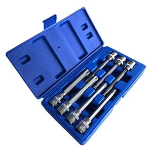 extra long torx star bit socket set 7 piece t25-t60 cr-v "3/8" drive 110mm(torx)