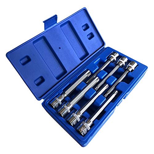 Extra Long Torx Star Bit Socket Set 7 Piece T25-T60 CR-V "3/8" Drive 110mm(Torx)