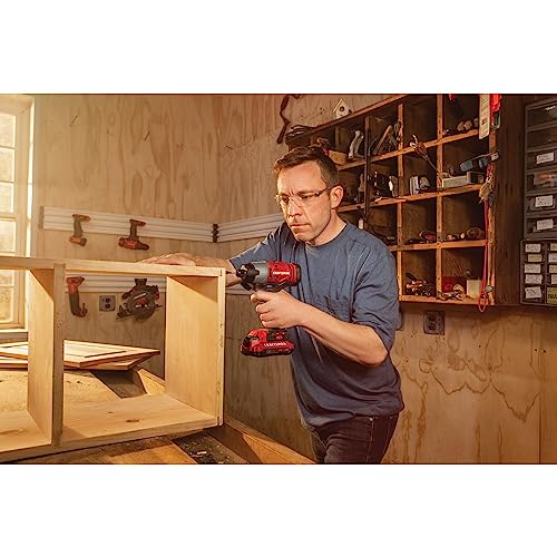 CRAFTSMAN V20 Cordless Impact Driver Kit, 1/4 inch, 2 Batteries and Charger Included (CMCF800C2)