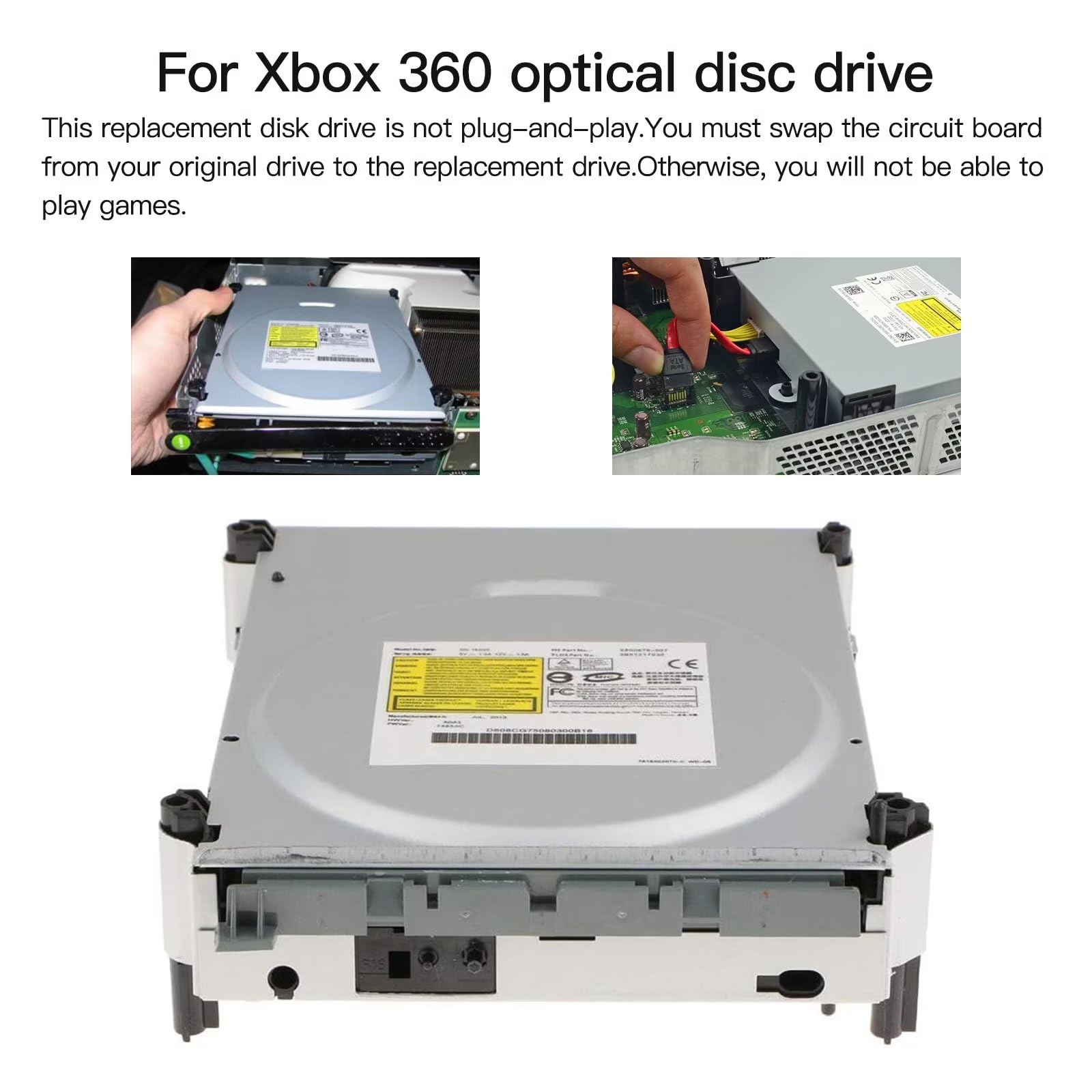 New Lite-On DVD-ROM DG-16D2S DVD Drive Replacement Part for Microsoft Xbox 360 Xbox360