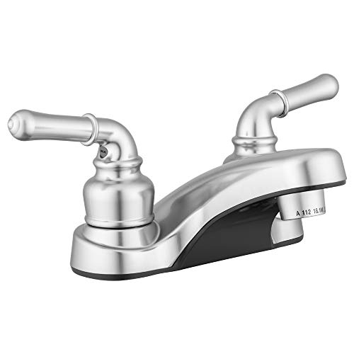 Pacific Bay Lynden Bathroom Sink Faucet - Metallic Plating Over Lightweight ABS Plastic (Brushed Satin Nickel)