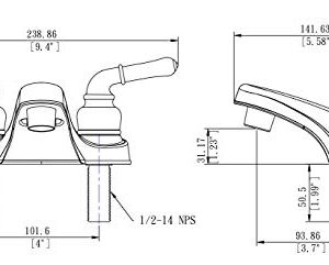 Pacific Bay Lynden Bathroom Sink Faucet - Metallic Plating Over Lightweight ABS Plastic (Brushed Satin Nickel)