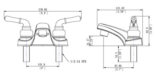 Pacific Bay Lynden Bathroom Sink Faucet - Metallic Plating Over Lightweight ABS Plastic (Brushed Satin Nickel)