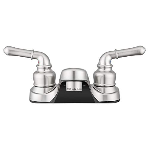 Pacific Bay Lynden Bathroom Sink Faucet - Metallic Plating Over Lightweight ABS Plastic (Brushed Satin Nickel)