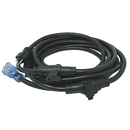 Southwire 65038901 14/3 25-Ft. Generator Power Cord; Black