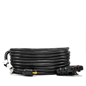 ceptics 20-ft 20-amp generator distribution power cord (l14-20 to 4x 5-15/20r) | ul listed | 4-prong locking plug | 20a, 125/250v