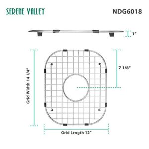 Serene Valley Sink Protector 12" x 14 1/4", Centered Drain with Corner Radius 3-1/2", NDG6018