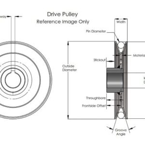 Terre Products - V-Groove/V-Belt Drive Pulley, 6'' Outside Diameter, 5/8" Bore, Die Cast, Z3A Zinc Alloy, Compatible Replacement for Chicago Die Cast 600A